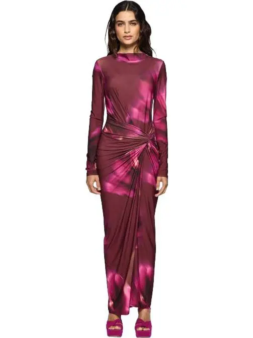 DASKA Athena Printed Maxi Dress - Purple Print