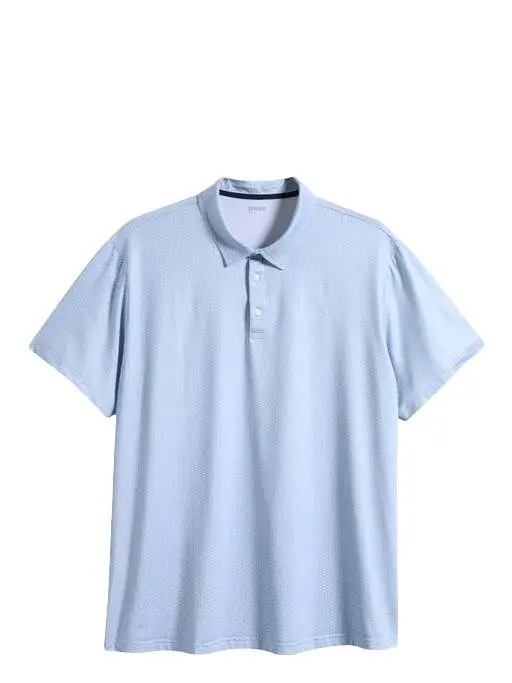 BRADY Print Golf Polo - Glacier/ Brady Blue