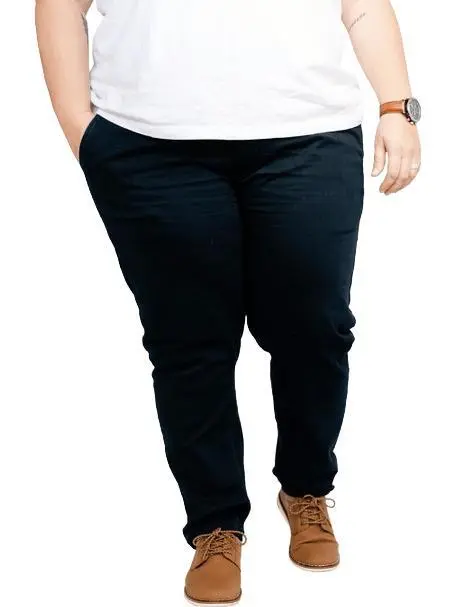 DAPPER BOI Slim Chino Pants - Dark Navy