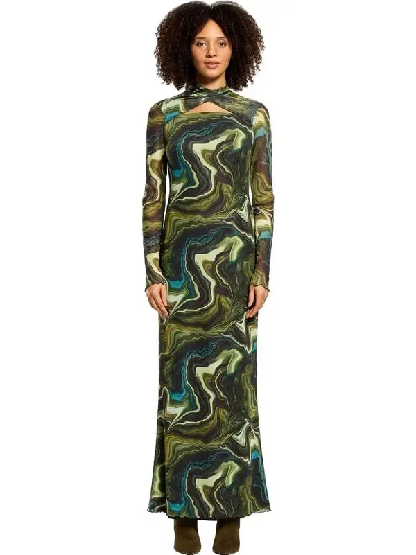 DASKA Nasira Maxi Dress - Abstract Print