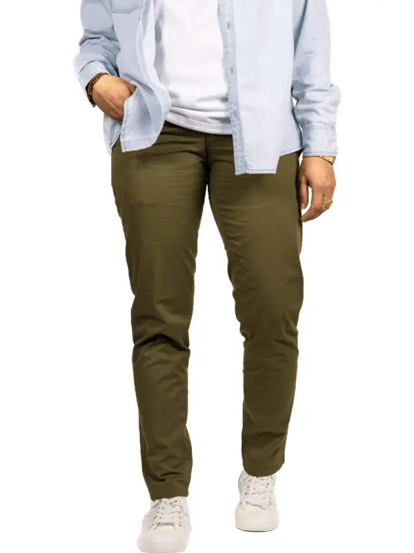 DAPPER BOI Slim Chino Pants - Olive