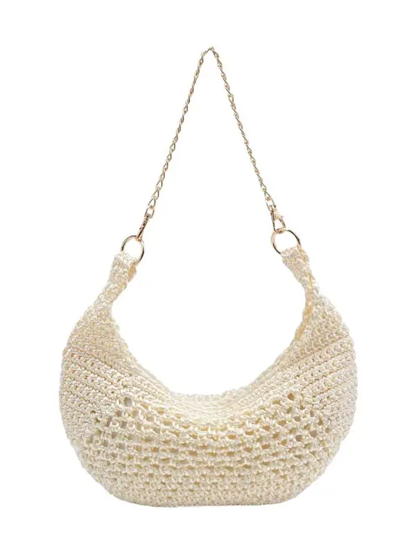 MODA LUXE Chic Soraya Vegan Leather Shoulder Bag - Ivory