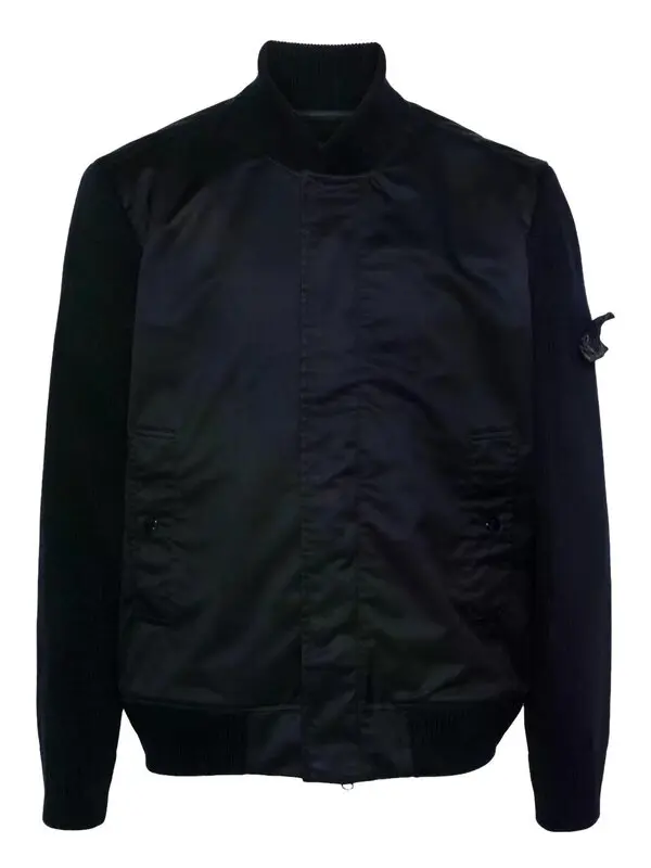 Stone Island Panelled Bomber Jacket - Blue
