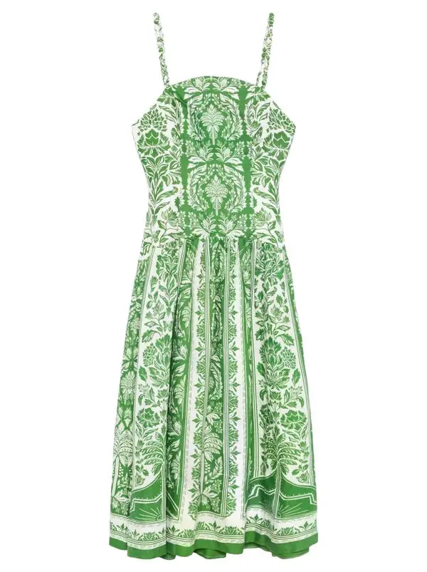 Farm Rio Tapestry Midi Dress - Green