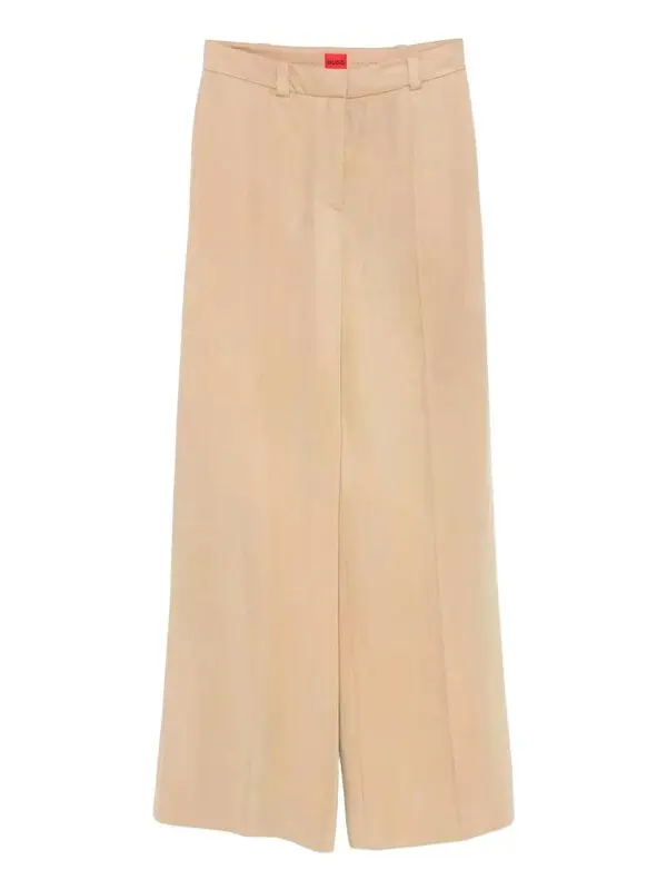 Hugo High-waisted Wide Leg Trousers - Brown