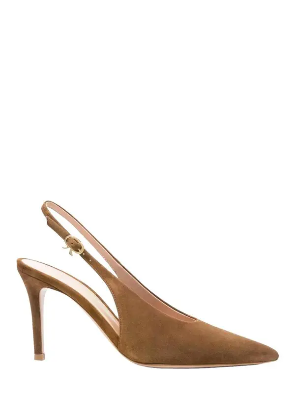 GIANVITO ROSSI 85mm Robbie Slingback Pumps - Brown
