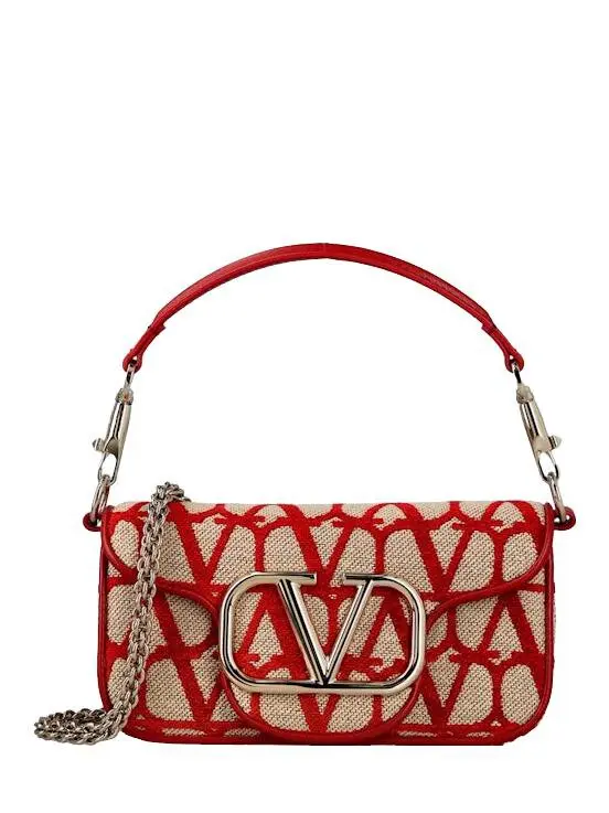 Valentino Garavani Vlogo Plaque Foldover Shoulder Bag - Red