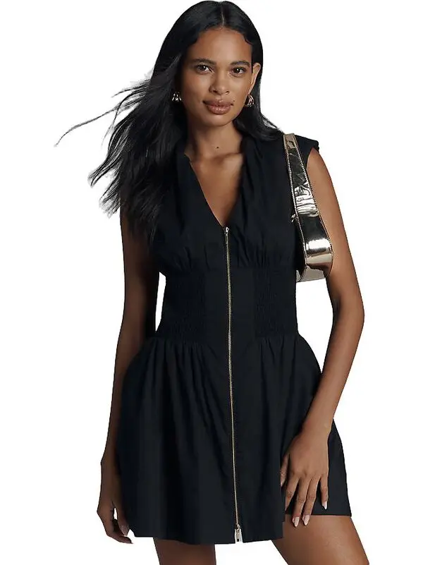 Maeve The Tommie Mini Shirt Dress - Black