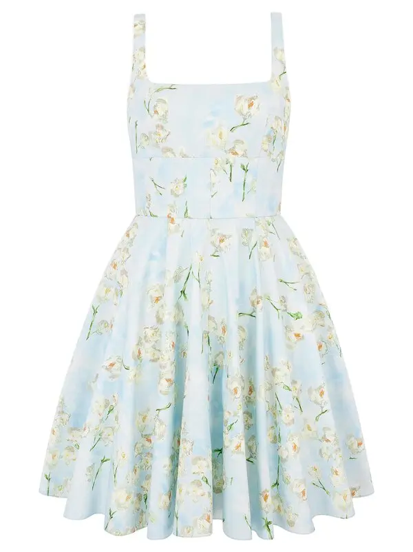 EMILIA WICKSTEAD Mini Mona Floral Dress - Blue