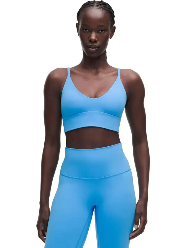 Lululemon Focuser Scoop-neck Bra Nulu - Ocean Wave