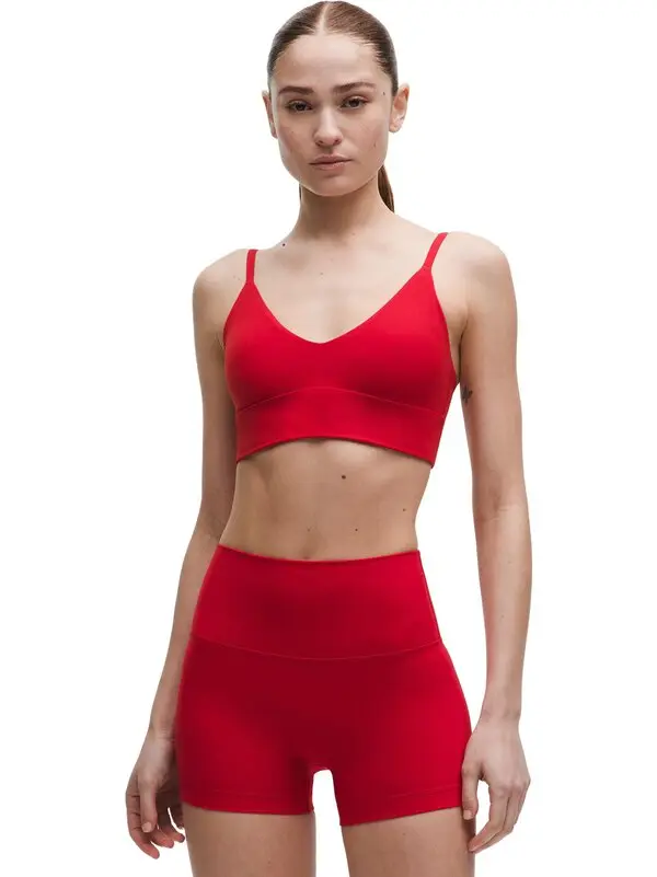 Lululemon Focuser Scoop-neck Bra Nulu - Oxford Red