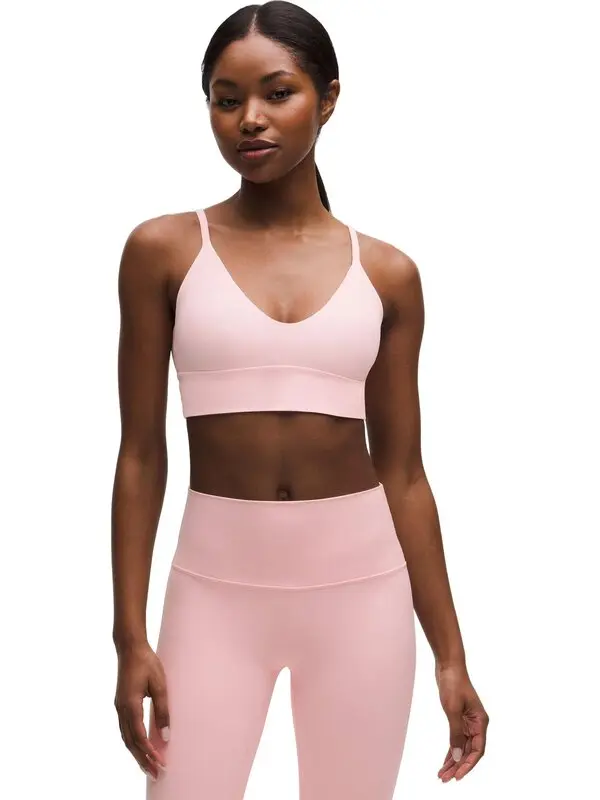 Lululemon Focuser Scoop-neck Bra Nulu - Pink Pearl