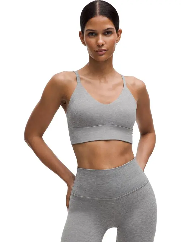 Lululemon Focuser Scoop-neck Bra Nulu - Heathered Core Medium Grey