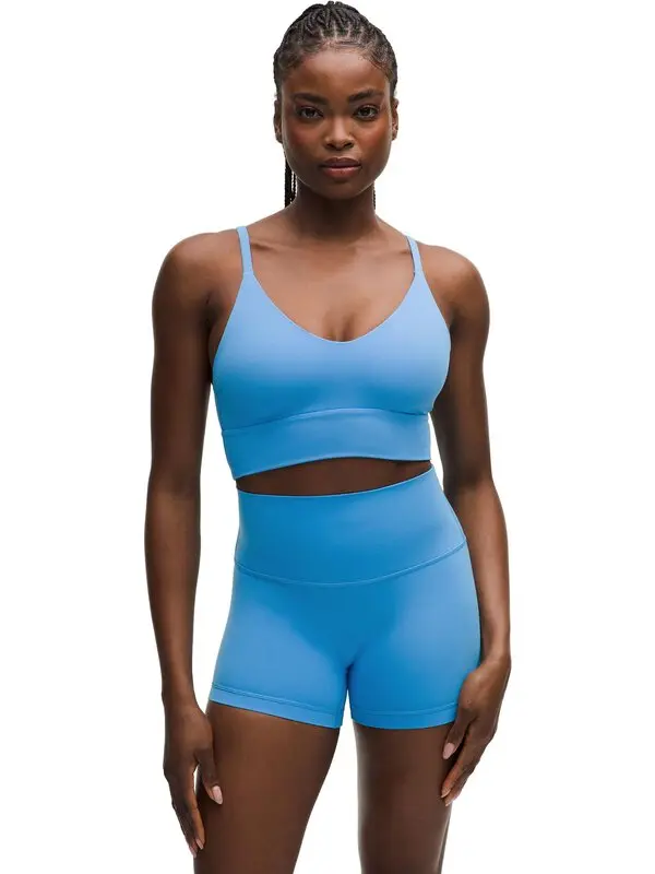 Lululemon Focuser Scoop-neck Bra Nulu - Ocean Wave