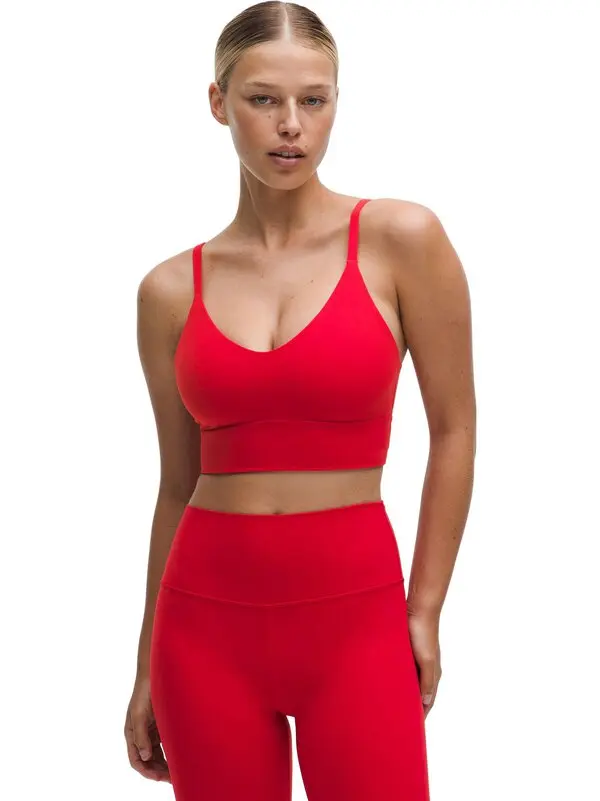 Lululemon Focuser Scoop-neck Bra Nulu - Oxford Red