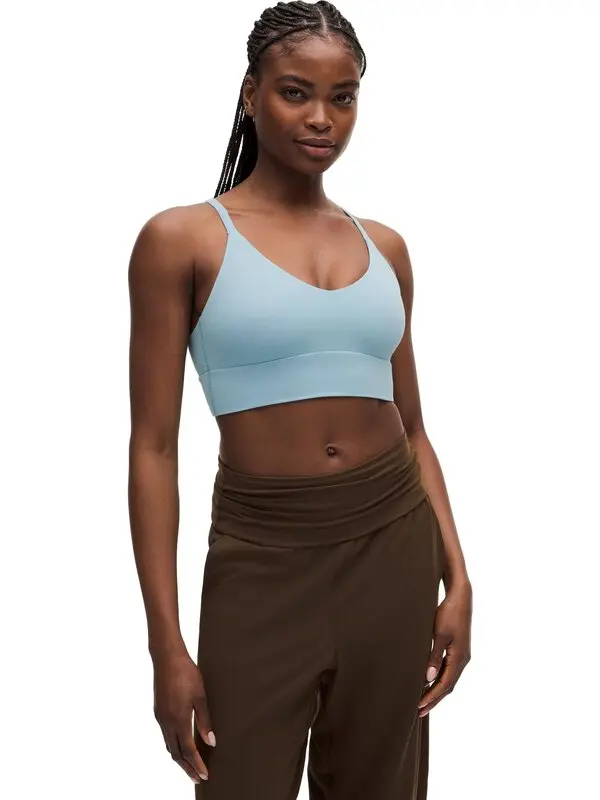 Lululemon Focuser Scoop-neck Bra Nulu - Seafoam