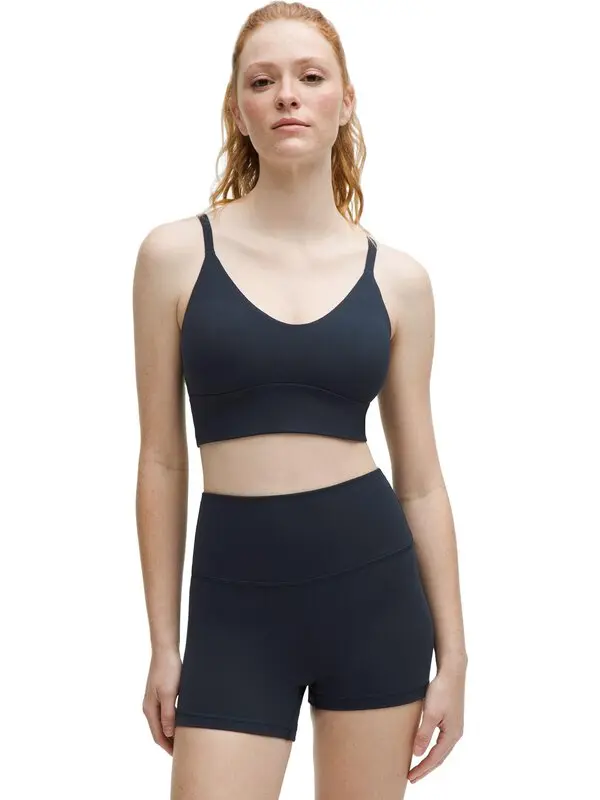 Lululemon Focuser Scoop-neck Bra Nulu - True Navy