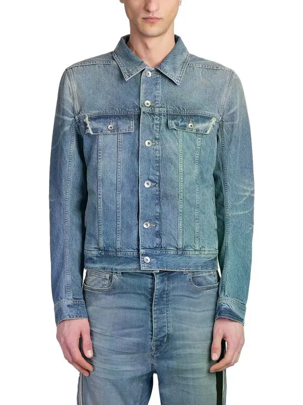 Rick Owens Cotton Denim Jacket - Blue