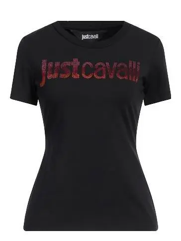 Just Cavalli T-shirt With Appliqués - Black
