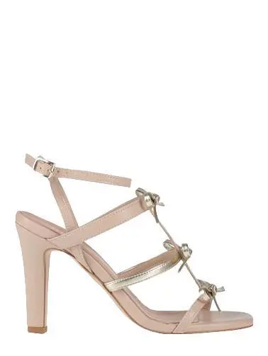 OVYE Ankle Strap Stiletto Heel Sandals - Pink