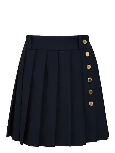 Sandro Mini Pleated Skirt - Blue