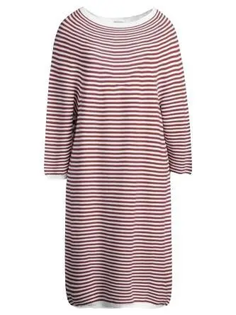 Fabiana Filippi Striped Knit Midi Dress - Rust