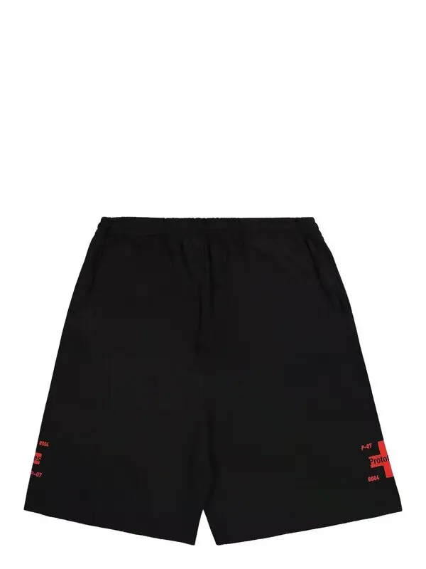 PROTOTYPES Waffle Bermuda Shorts - Black