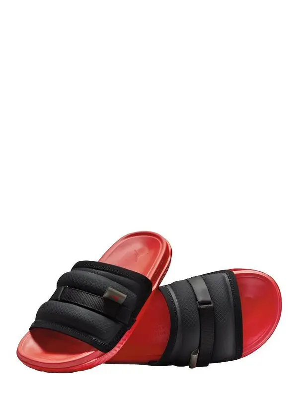 JORDAN Super Playin Slides - Black/chile Red