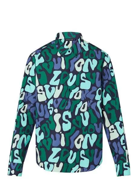 LOUIS VUITTON Regular Longsleeved Allover Logo Shirt - Green