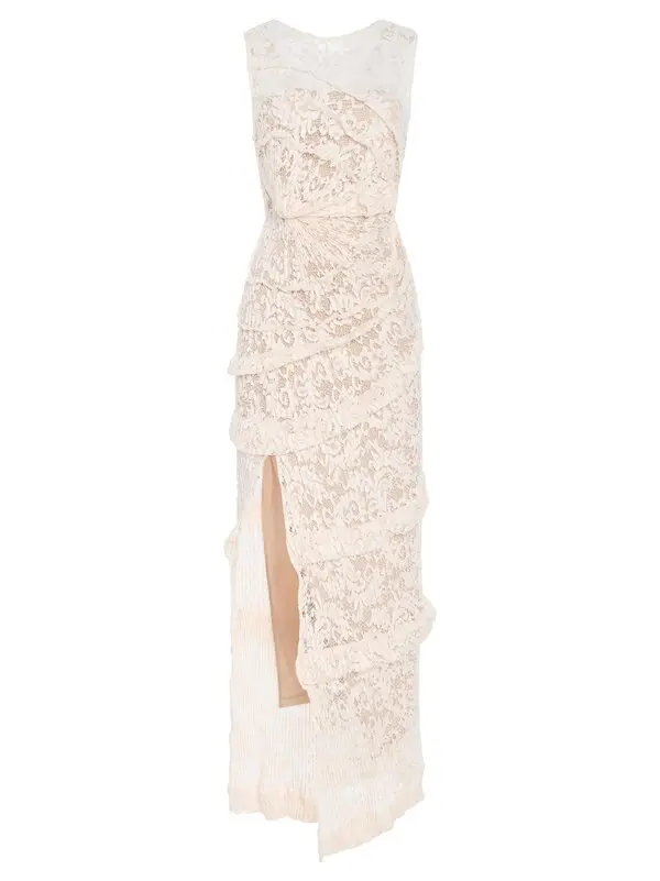 GEORGIA HARDINGE The Spiral Lace Maxi Dress - Ivory
