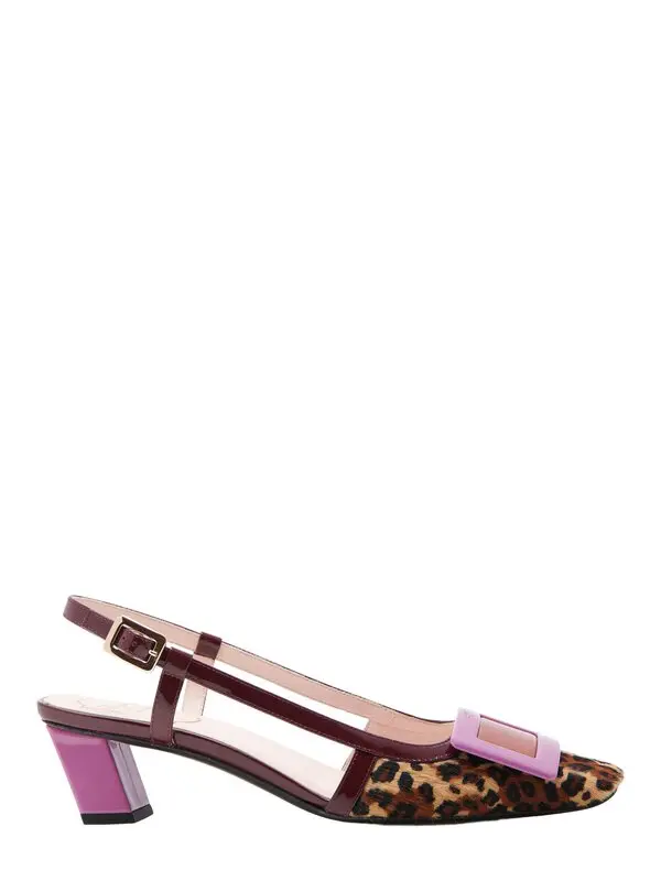 ROGER VIVIER Belle Vivier Ponyhair Slingback Pumps - Animal