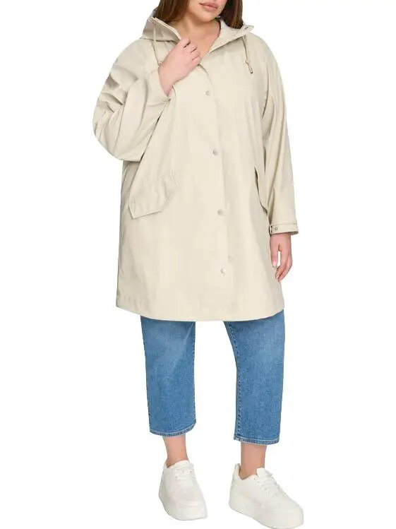 LEVI'S Water Resistant Hooded Raincoat - Oatmeal