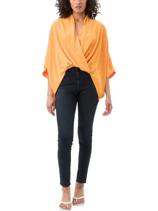 Trina Turk Concourse Surplice Top - Cap Clementine