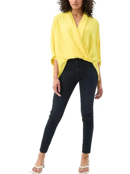 Trina Turk Concourse Surplice Top - Lavandou Lemon