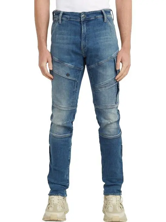 G-star Raw Airblaze 3d Skinny Jeans - Antq Faded Niagara Destroyed