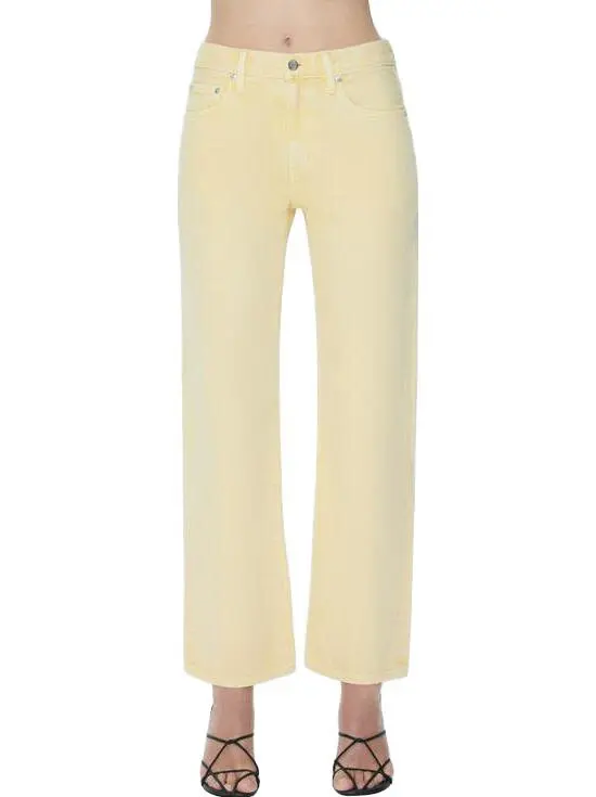 PISTOLA Lexi Mid-rise Straight Leg Jeans - Day Glow