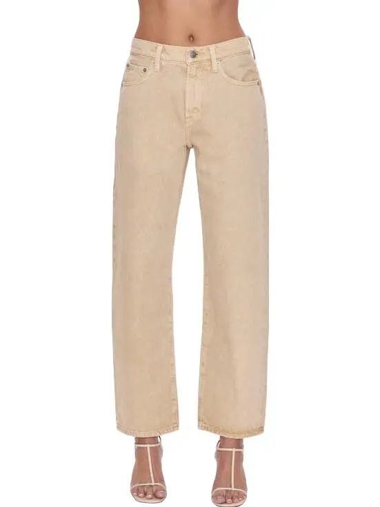PISTOLA Lexi Mid-rise Straight Leg Jeans - Sand Dollar