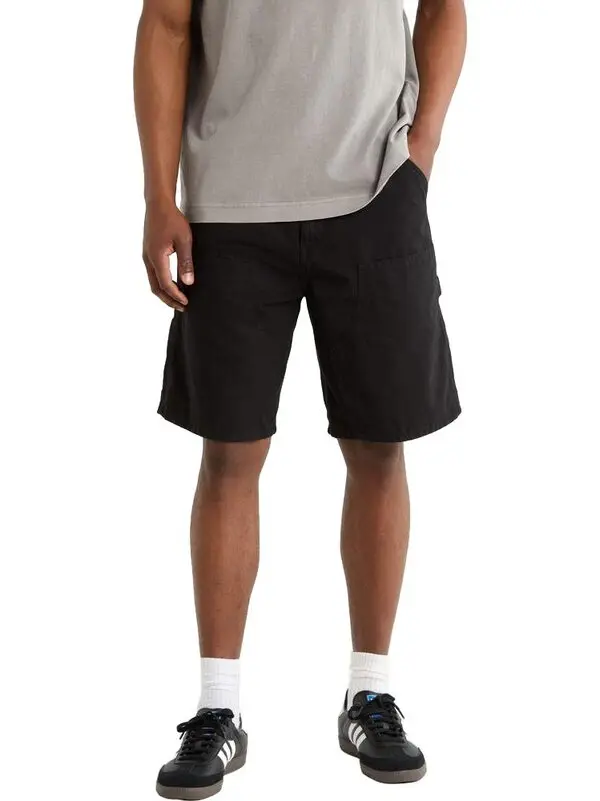 Carhartt Work In Progress Double Knee Shorts - Black (rinsed)