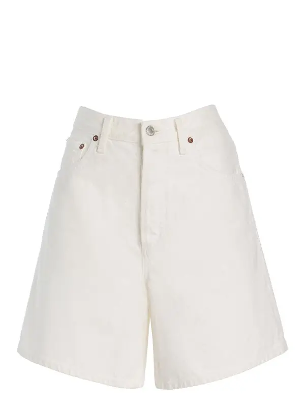 AGOLDE Dame Denim Shorts - White