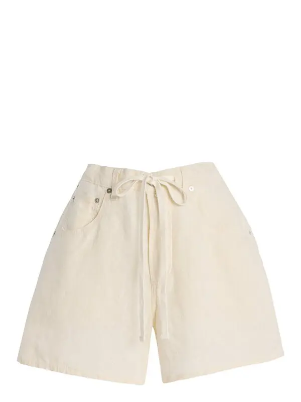 Citizens Of Humanity Brynn Linen Drawstring Shorts - Ivory