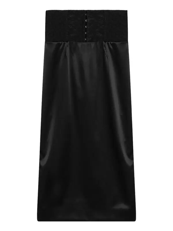 Dolce & Gabbana Longuette Skirt With Corset Belt - Black