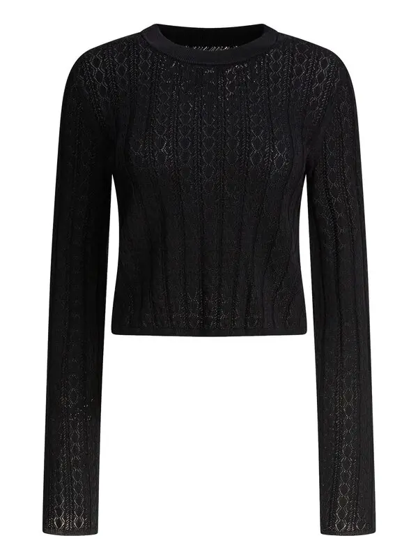LOULOU STUDIO Tinos Crew-neck Knitwear - Black