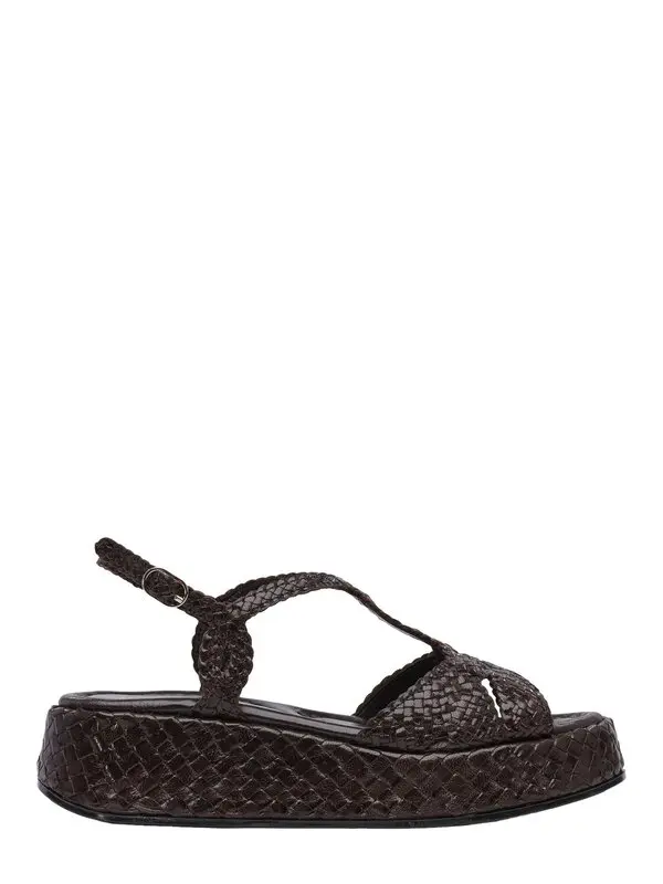 PONS QUINTANA Woven Sandals - Brown