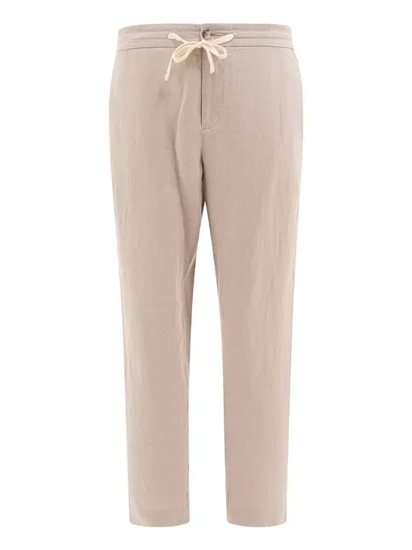 VIN CE. Hemp Relaxed Fit Trousers - Beige