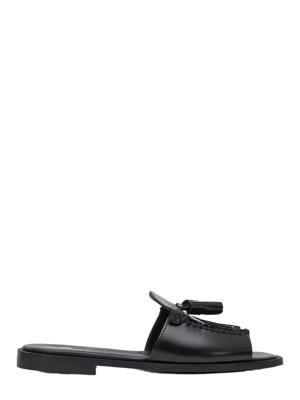 SEBAGO Leather Slides - Black