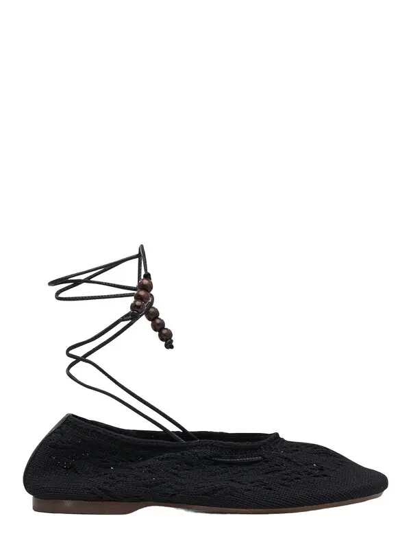 ALOHAS Rosemary Crochet Ballerinas - Black