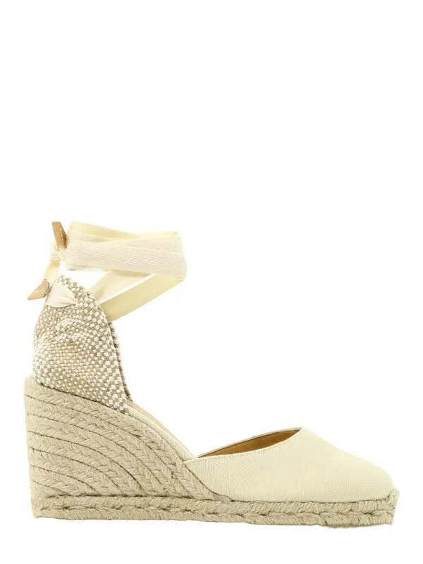 CastaÑer High Espadrilles With Bow-tie Ankle Closure - Beige