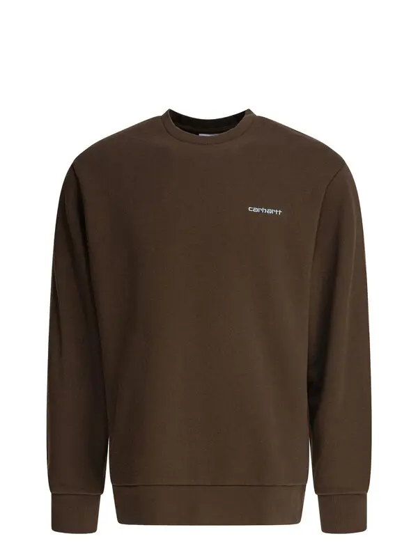 Carhartt Work In Progress Script Embroidery Sweatshirt - Brown