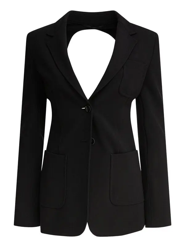 Max Mara Slim Jersey Blazer - Black