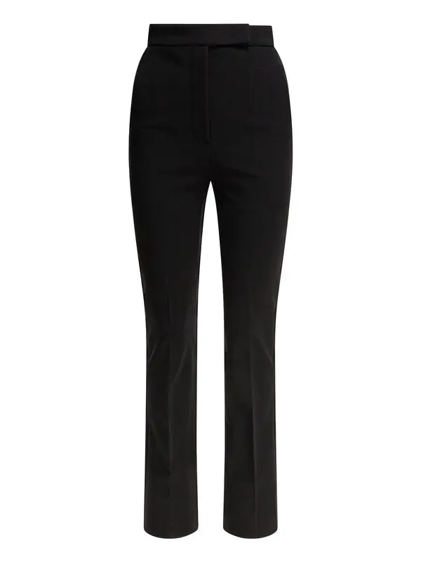 Max Mara Straight-leg Viscose Jersey Trousers - Black